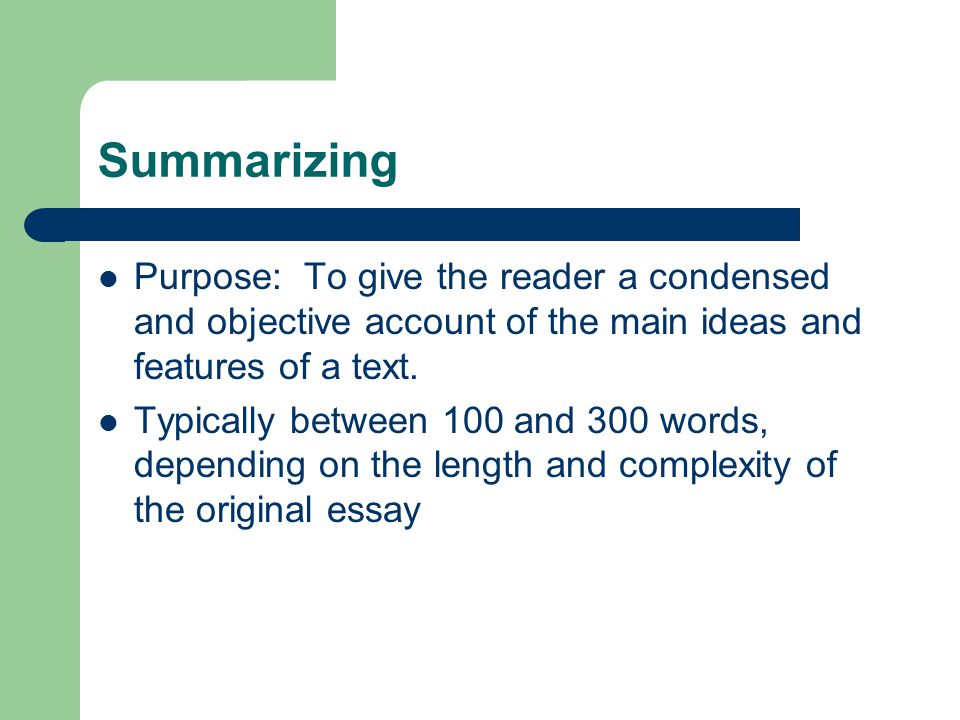What Is The Purpose Of Summary Writing SummaryPedia